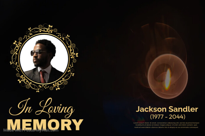 funeral service poster Template | PosterMyWall