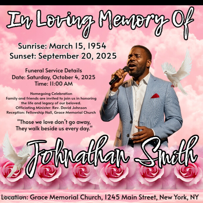 funeral services flyer Template | PosterMyWall