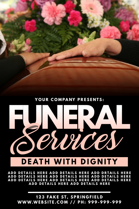 Funeral Services Poster Template | PosterMyWall