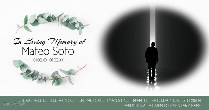 Funeral Social Media Ad Event Template | PosterMyWall