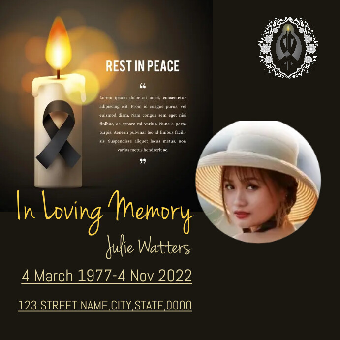 Funeral Template | PosterMyWall