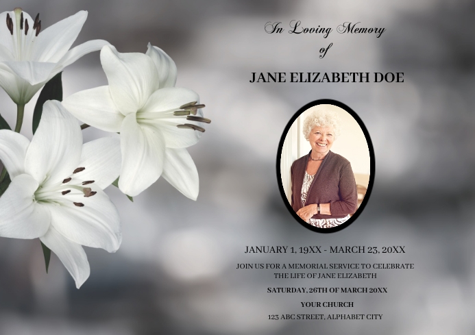 Funeral Template | PosterMyWall