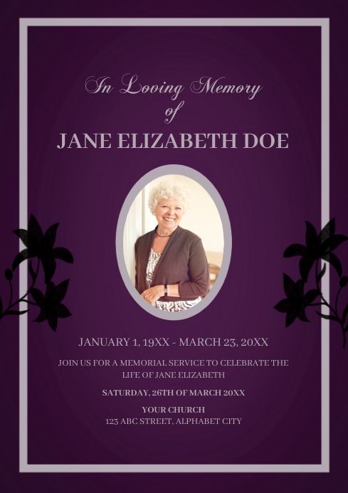 Funeral Template | PosterMyWall
