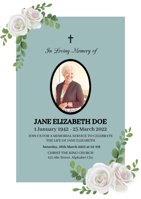 De Modèle Funéraire | PosterMyWall