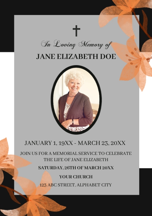 Funeral Template | PosterMyWall