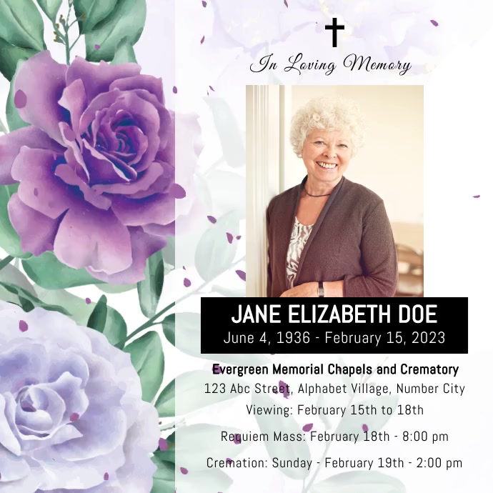 Funeral Template | PosterMyWall