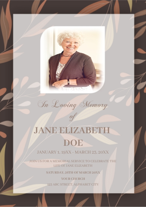 Funeral Template | PosterMyWall