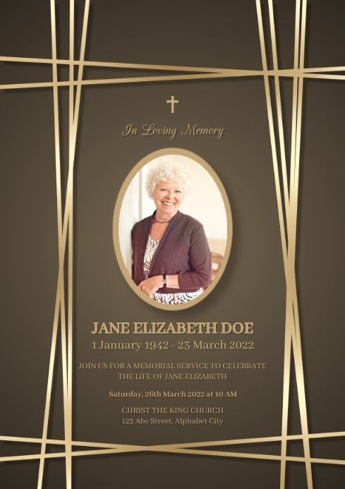 Funeral Template | PosterMyWall