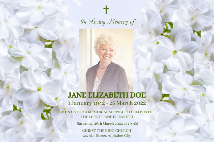 Funeral Template | PosterMyWall