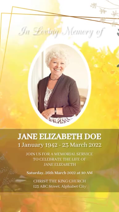 Copy of Funeral Template | PosterMyWall