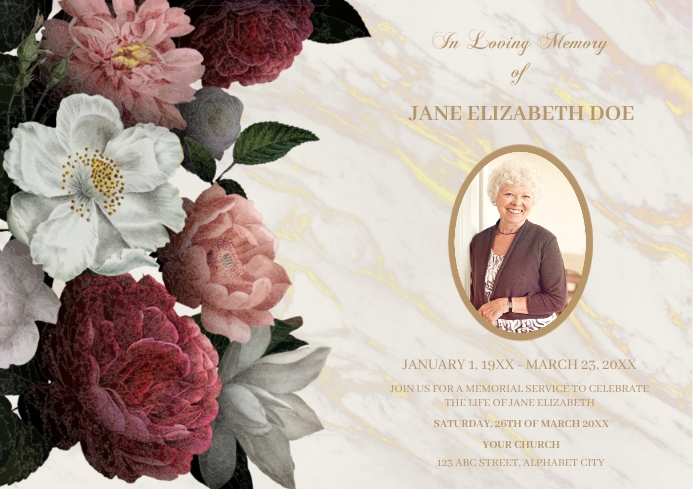 Funeral Template | PosterMyWall