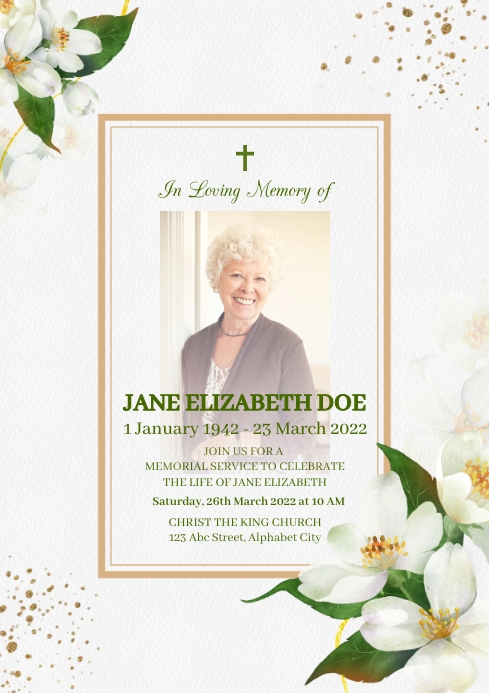 Copy of Funeral Template | PosterMyWall