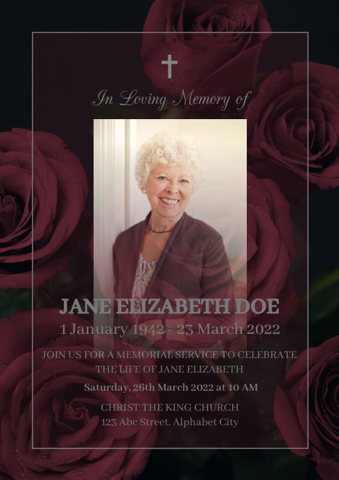 Funeral Template | PosterMyWall