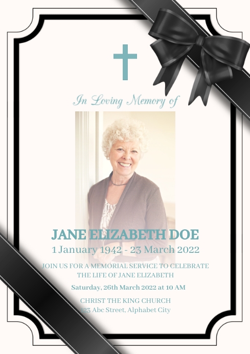 Funeral Template | PosterMyWall