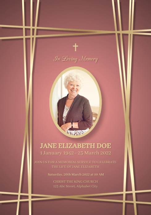 Funeral Template | PosterMyWall