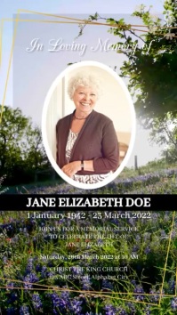 Heavenly Dove Funeral Digital Display Template | PosterMyWall