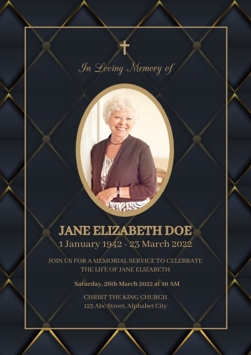 Funeral Template | PosterMyWall