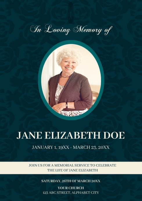 Funeral Template | PosterMyWall