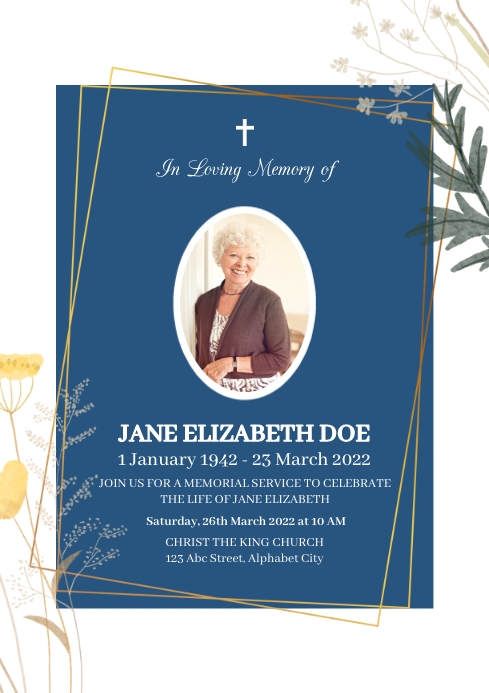 Funeral Template | PosterMyWall