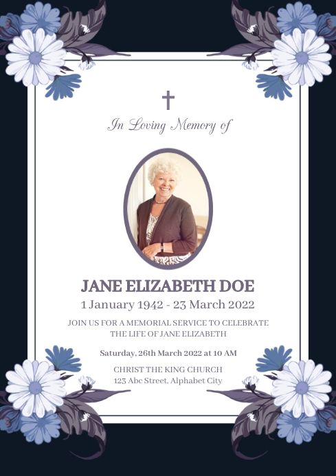 Funeral Template | PosterMyWall