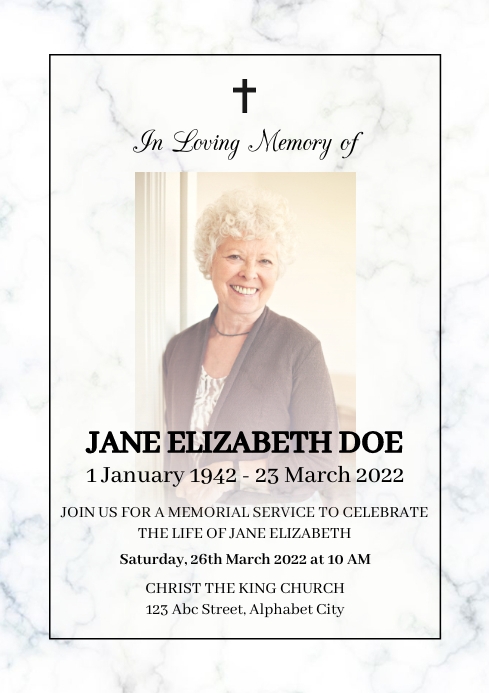 De Modèle Funéraire | PosterMyWall