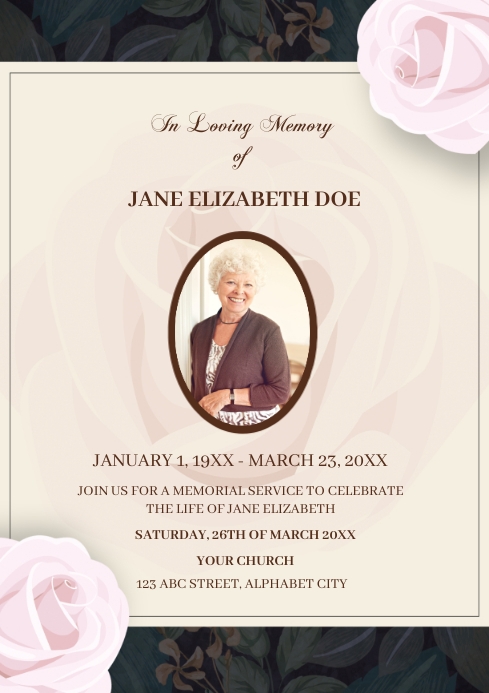 Copy of Funeral Template | PosterMyWall