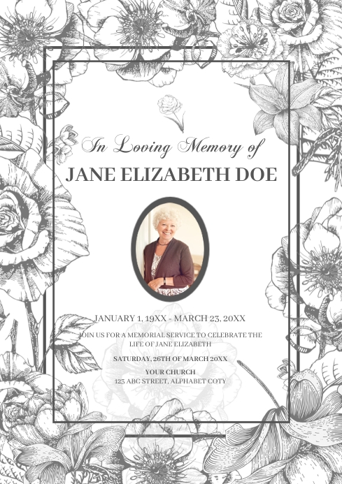 Funeral Template | PosterMyWall