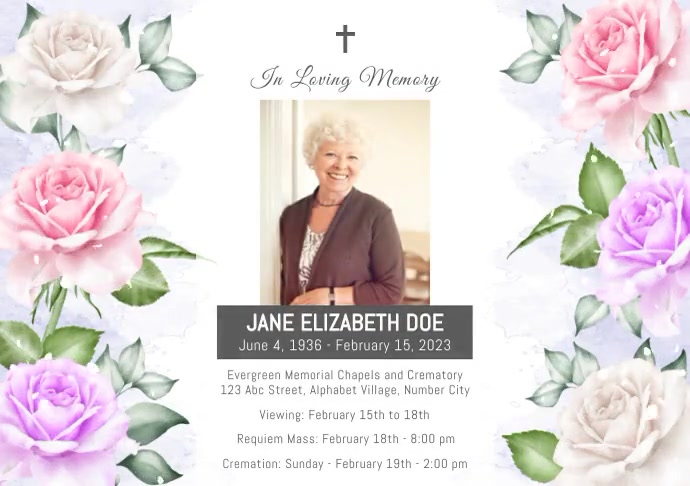 Funeral Template | PosterMyWall