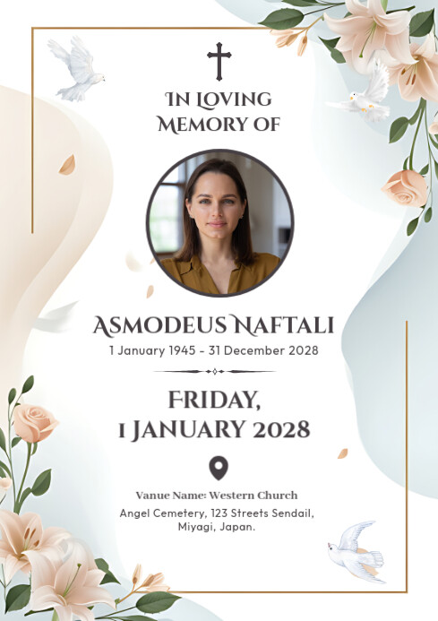 Funeral Template | PosterMyWall