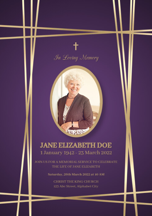 Funeral Template | PosterMyWall