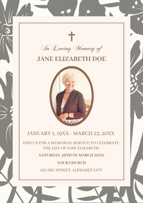 Funeral Template | PosterMyWall