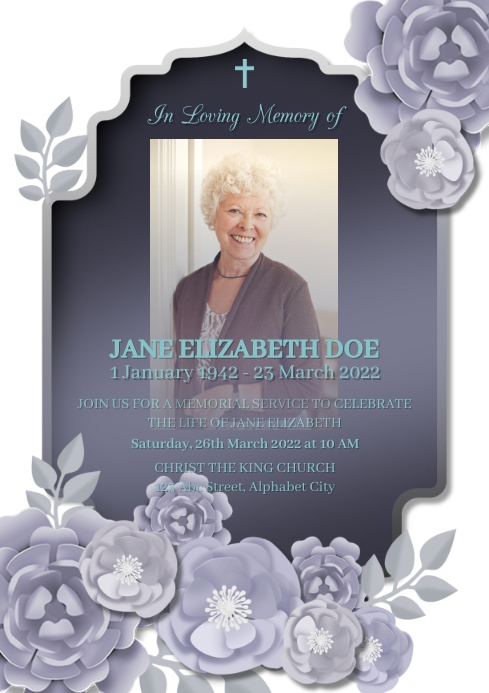 Funeral Template | PosterMyWall