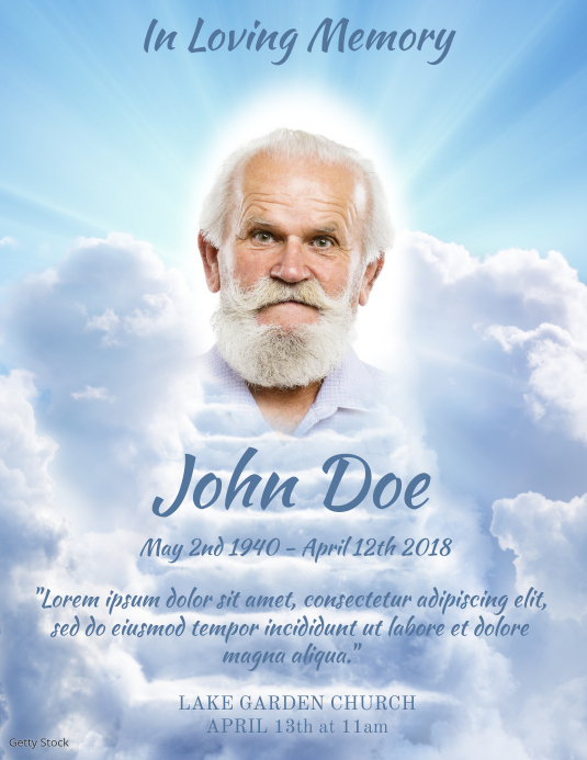 funeral flyer template | PosterMyWall