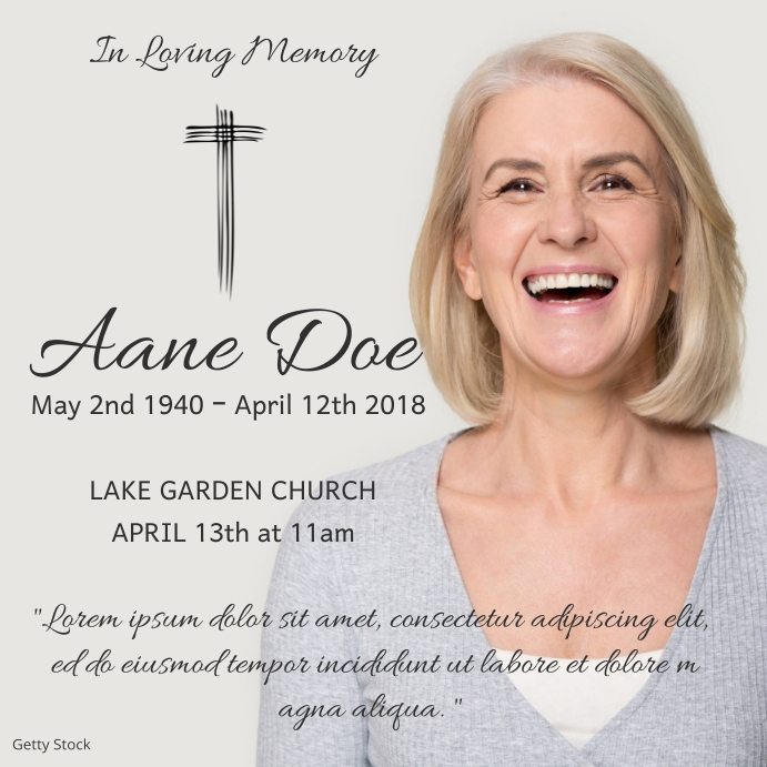 funeral template | PosterMyWall