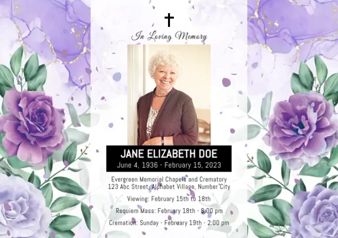 Funeral Template | PosterMyWall