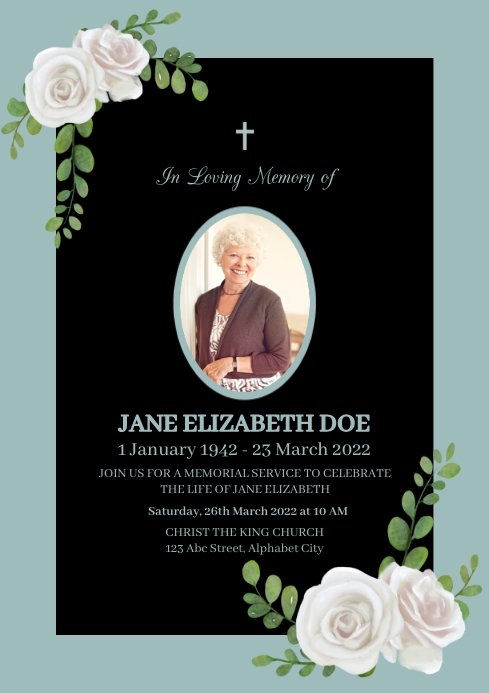 Funeral Template | PosterMyWall
