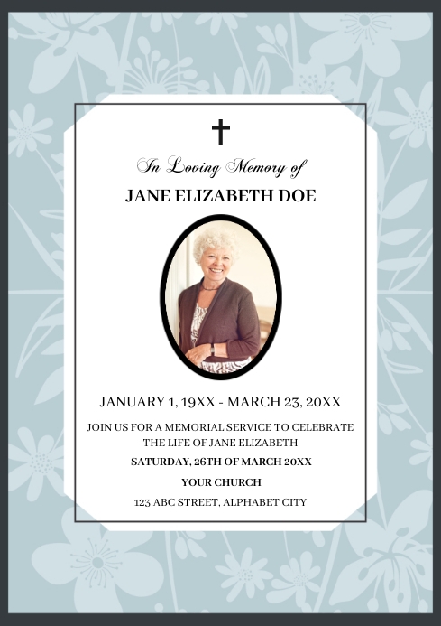 Funeral Template | PosterMyWall