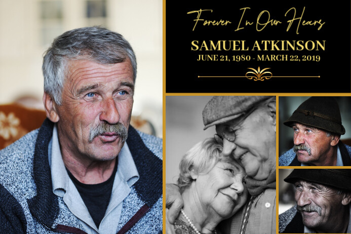 Plantilla de Funeral Welcome sign poster Collage | PosterMyWall