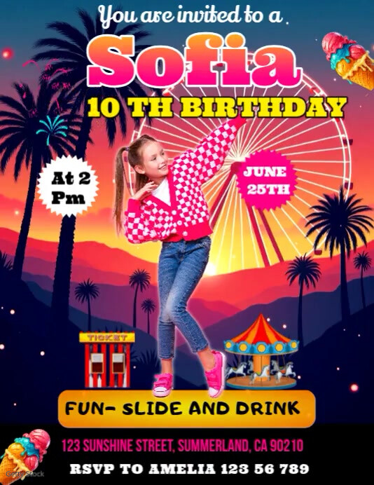 funfair Invitation Template | PosterMyWall
