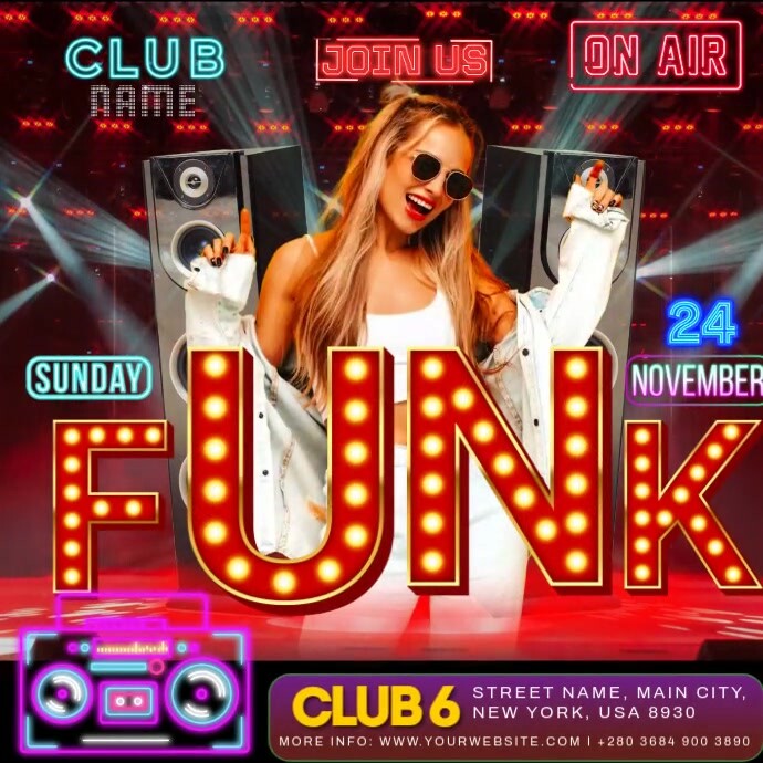 Copy of Funk Night Party | PosterMyWall