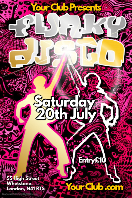 Copy of Funky Disco | PosterMyWall