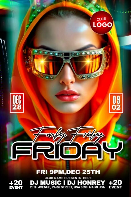 FUNKY FRIDAY Template | PosterMyWall