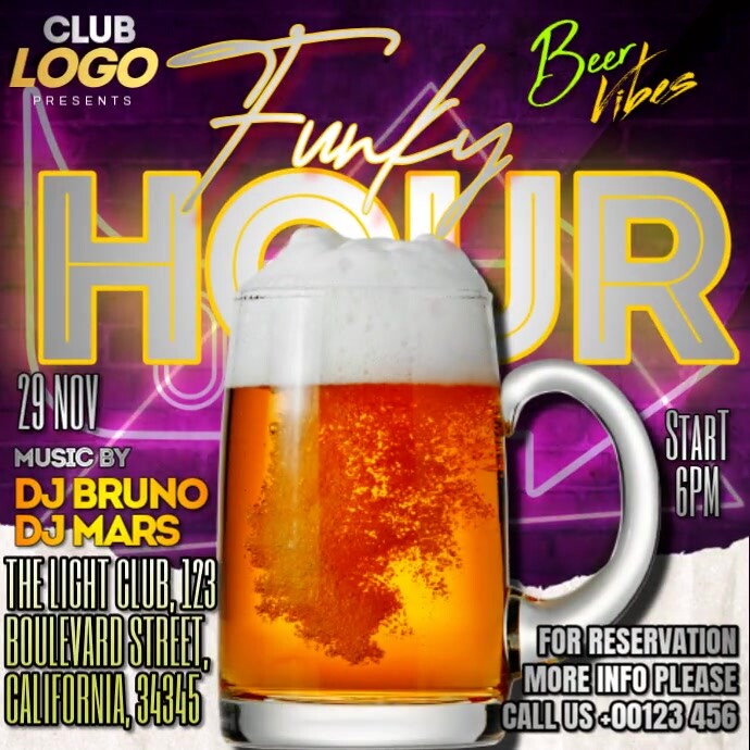 Plantilla de Funky Hour | PosterMyWall