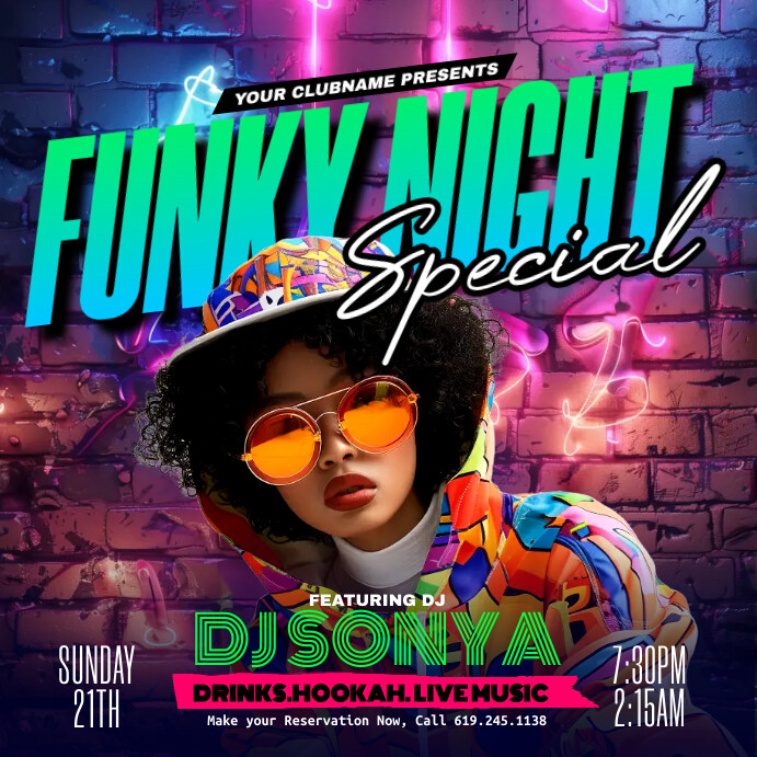 Copy of Funky Night | PosterMyWall