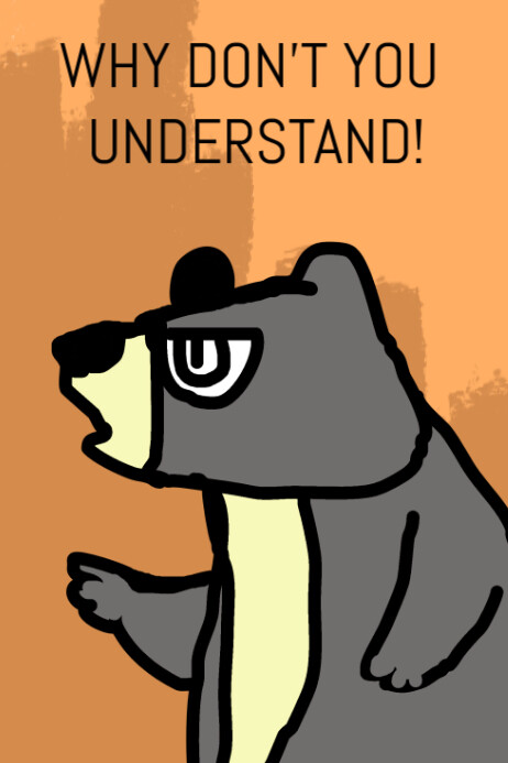 Funny Bear Template | PosterMyWall