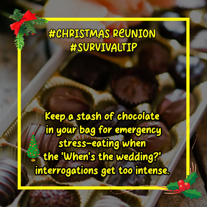 funny christmas party reunion quote Template | PosterMyWall