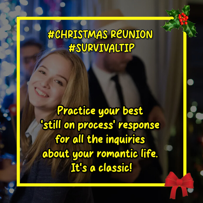 funny christmas party reunion quote Template | PosterMyWall