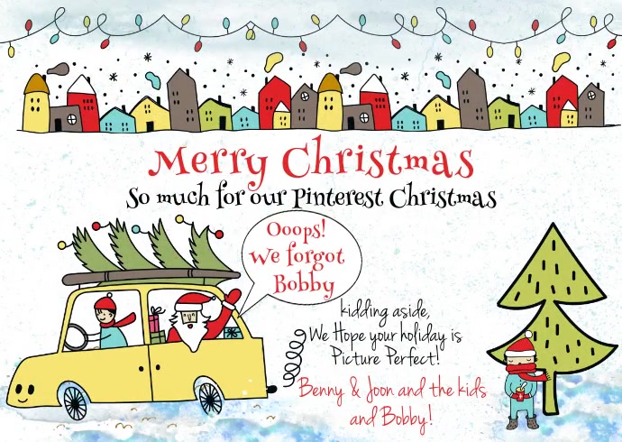 Copy of Funny Family Christmas Postcard | PosterMyWall