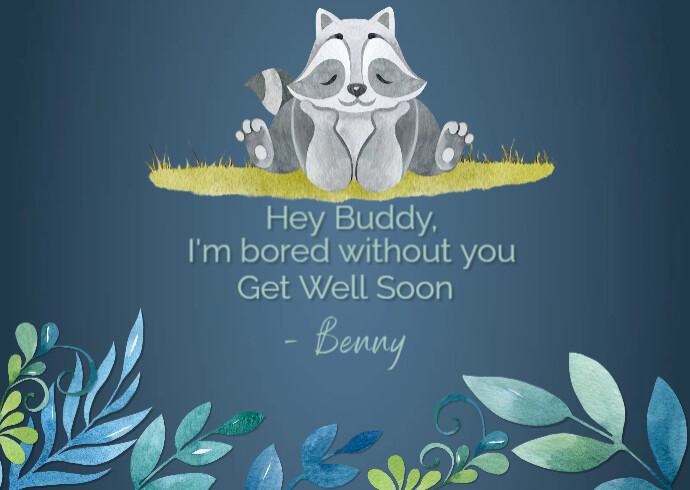 Funny Get Well Card Template | PosterMyWall