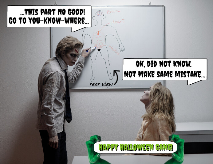 funny office halloween sign Template | PosterMyWall